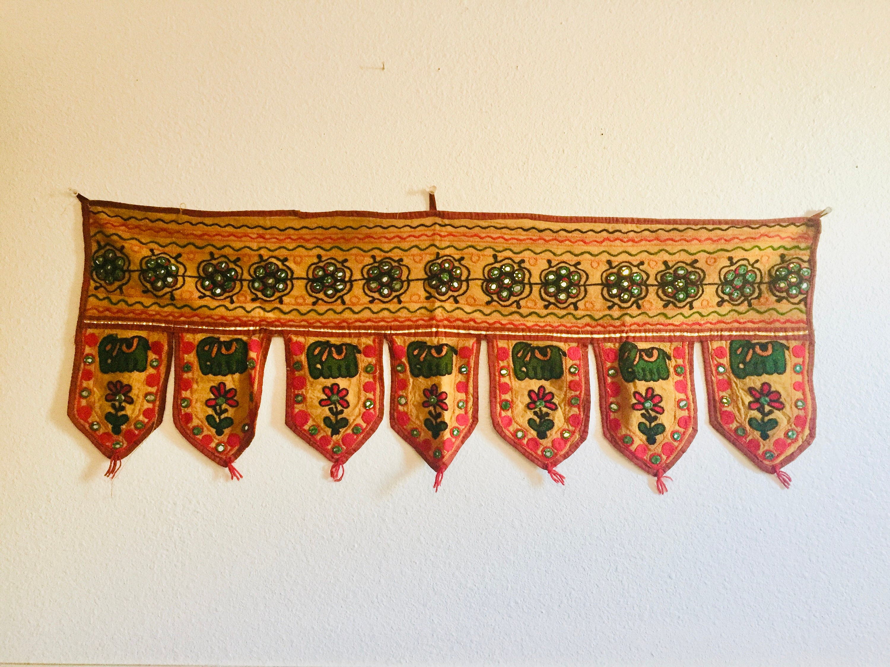 Rajasthan India Embroidered Toran Door Panel Textile - Etsy