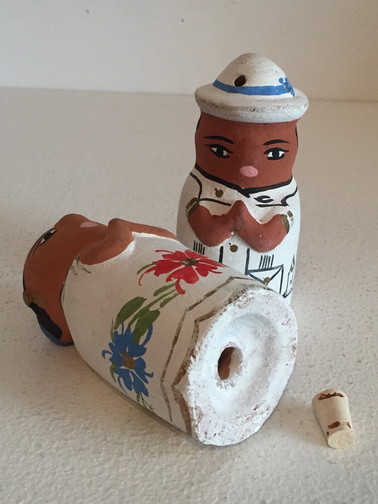 Mexican Vintage Clay Salt & Pepper Shakers | Etsy
