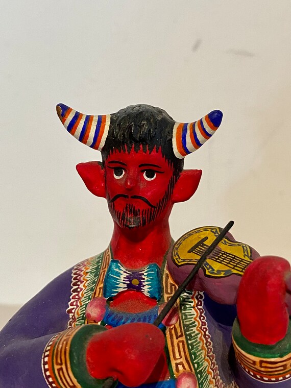 Mexican Castillo Pottery Diablo Devil Mariachi Figure - Etsy