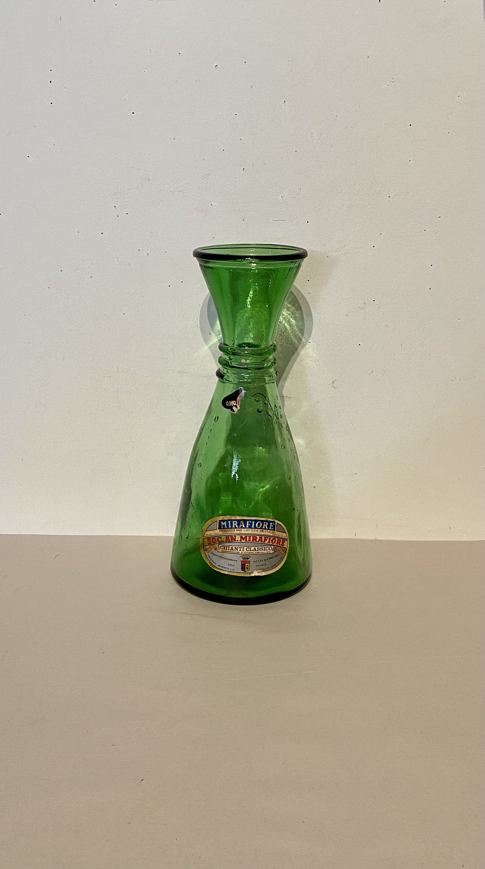 Italian Mirafiore Chianti Green Glass Wine Carafe - Etsy