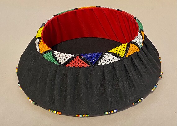 South African Zulu Beaded Ishicholo Hat - Gem