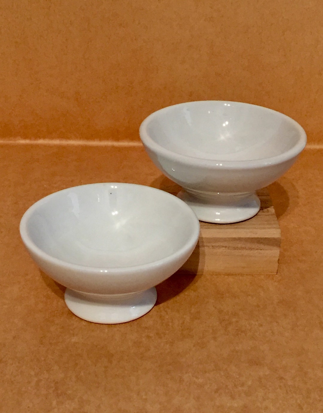 White Sundae Dishes Set/2 - Etsy