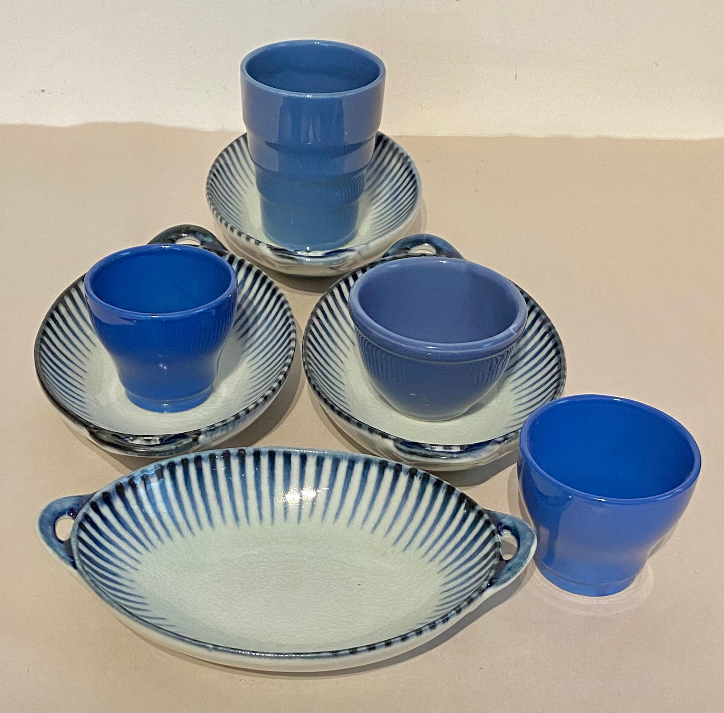 Japanese Blue & White Ceramic Bowl/trays Set/4 - Etsy