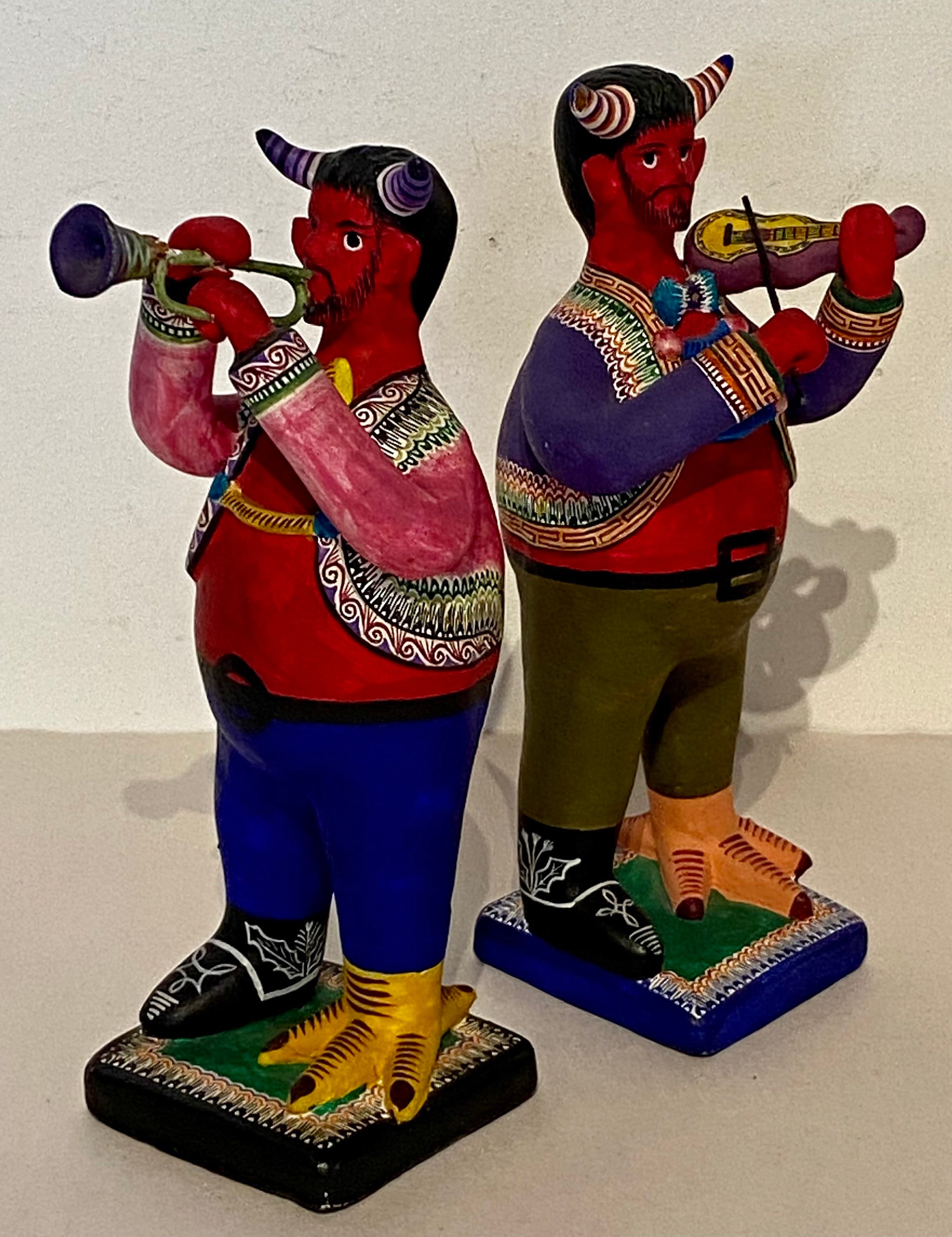 Mexican Castillo Pottery Diablo Devil Mariachi Figure - Etsy