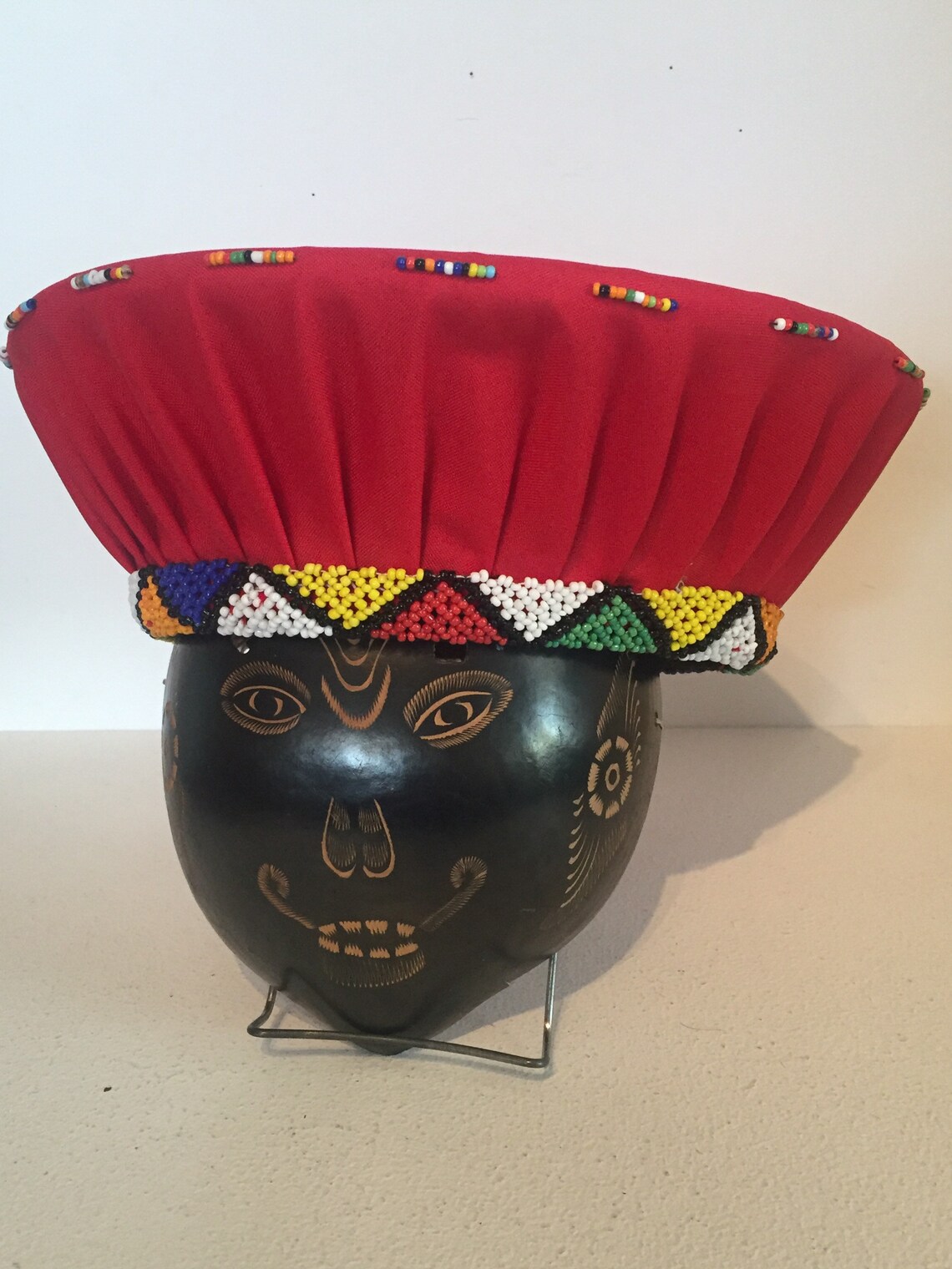 Zulu Handmade Beaded Isicholo Hat. - Etsy