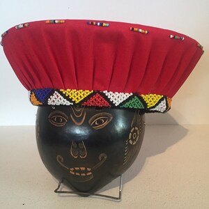 Zulu Handmade Beaded Isicholo Hat. - Etsy
