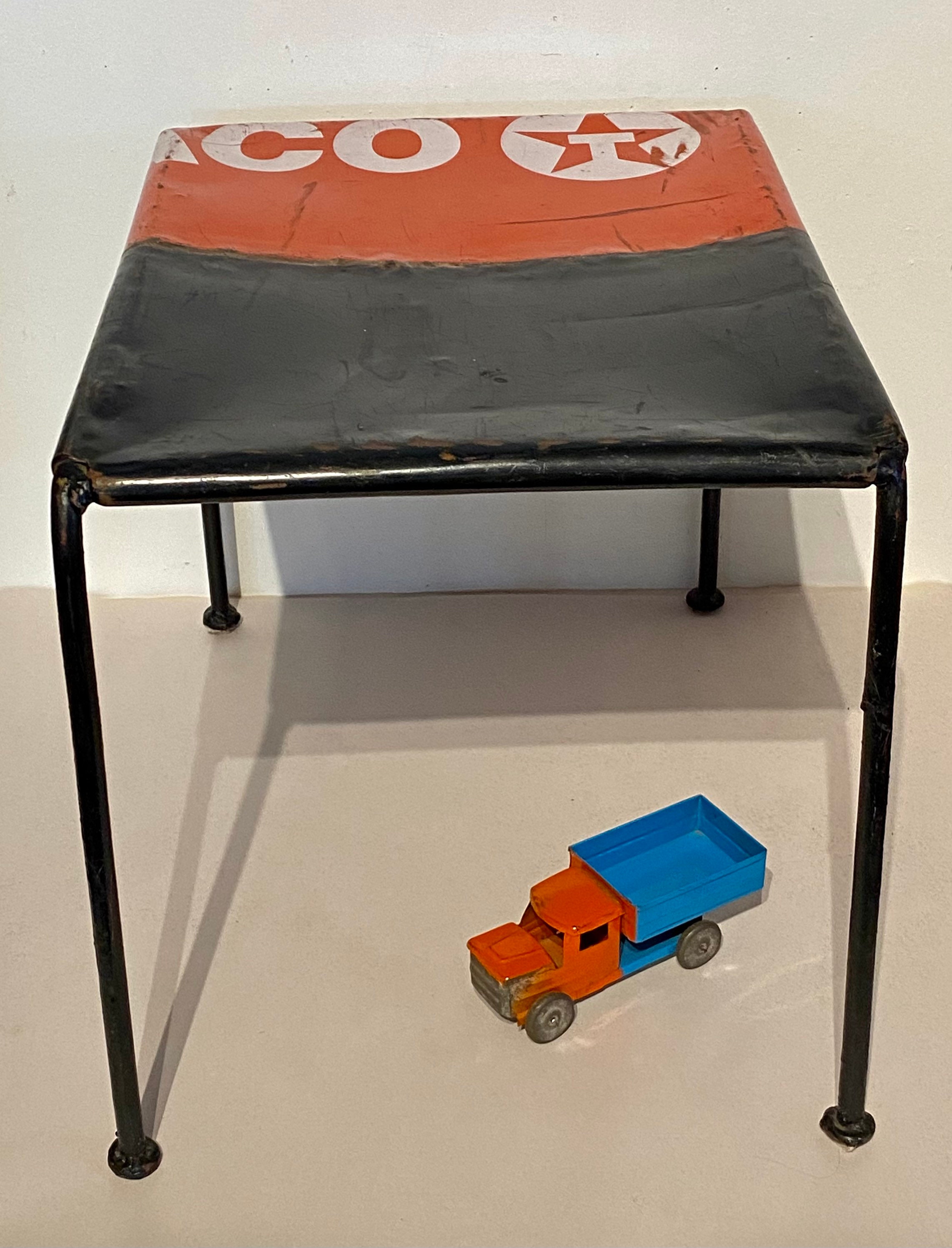 Togo West Africa Recycled Texaco Oil Drum Side Table - Etsy