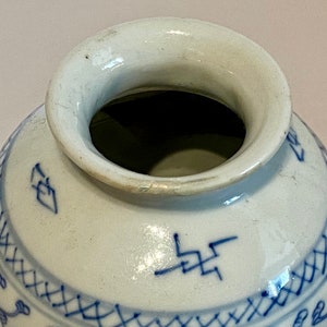 Chinese Blue & White Ceramic Inkwell Pot - Etsy