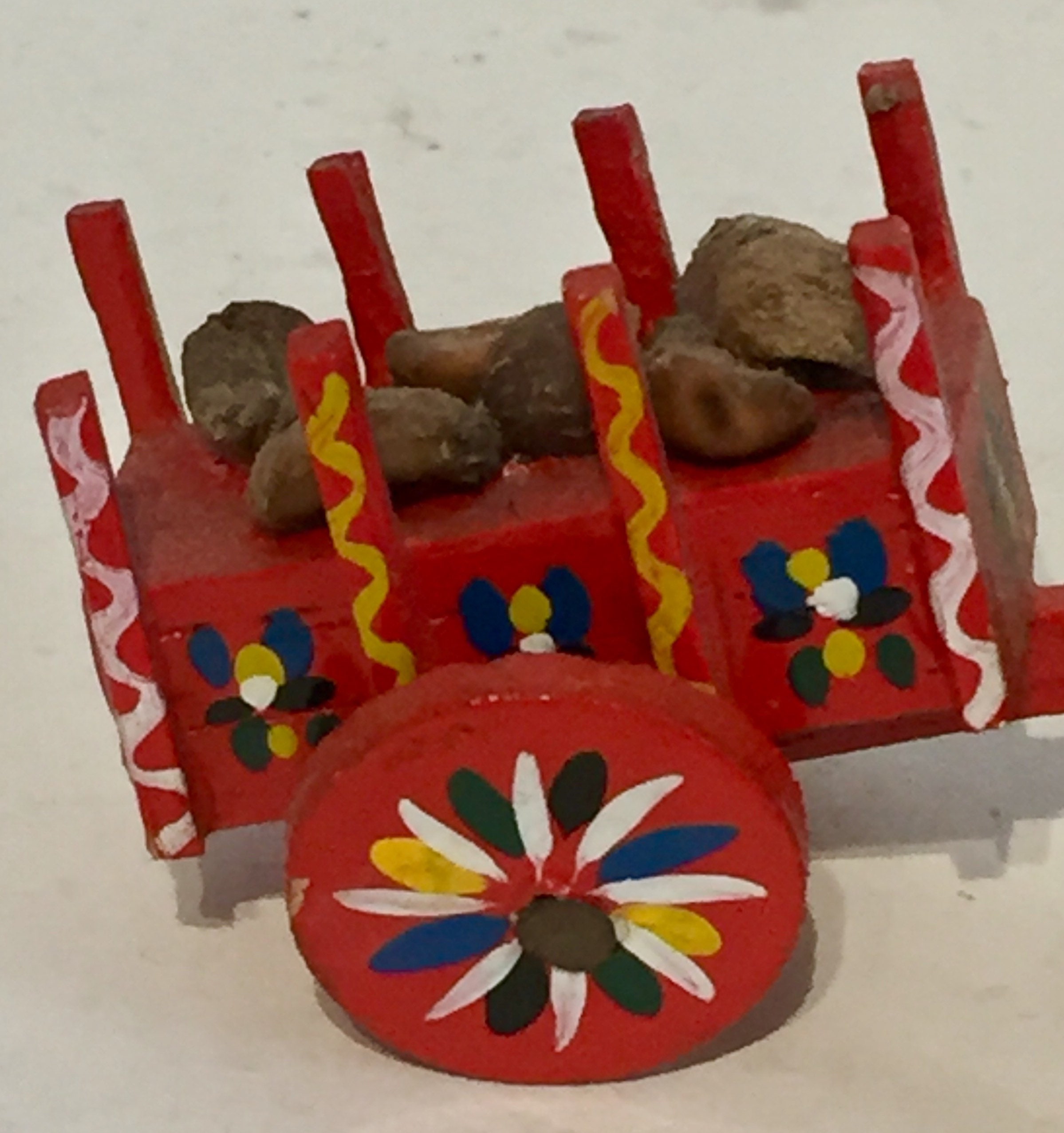 Costa Rican Mini Folkart Wooden Cart With Oxen - Etsy