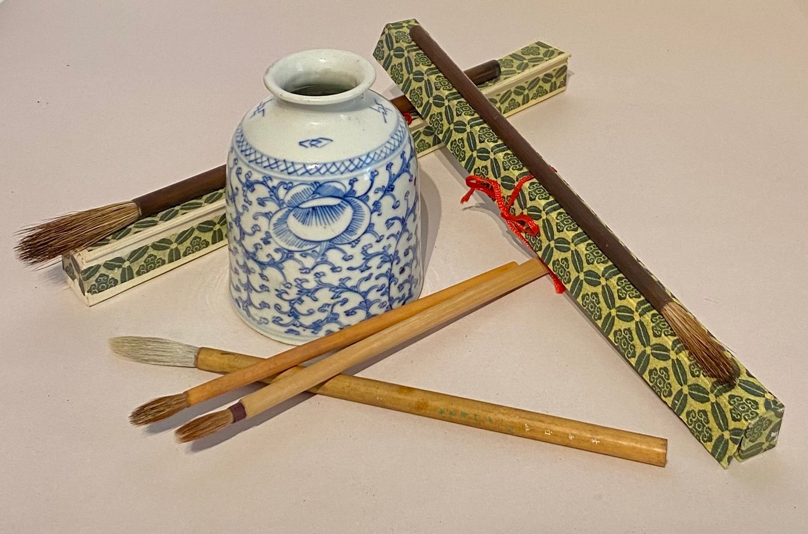 Chinese Blue & White Ceramic Inkwell Pot - Etsy