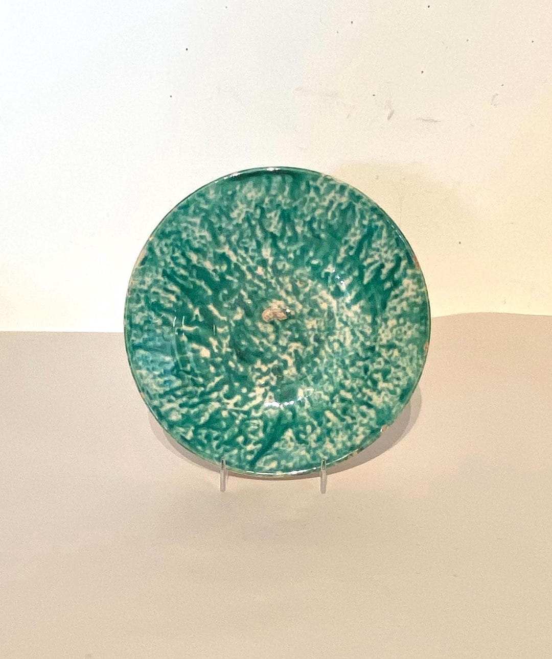 Mexican Sponge-ware Drip-ware Pottery Plate - Etsy