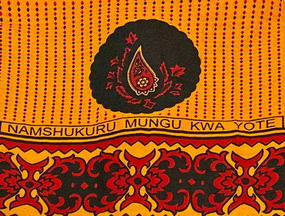 Keniaanse Kanga Doek met Swahili Spreekwoord - Etsy België