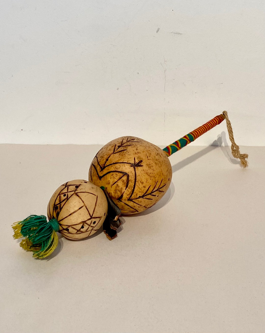 Mexican Huichol Multi Gourd and Woven Thread Rattle - Etsy