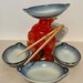 Japanese Blue & White Ceramic Bowl/trays Set/4 - Etsy