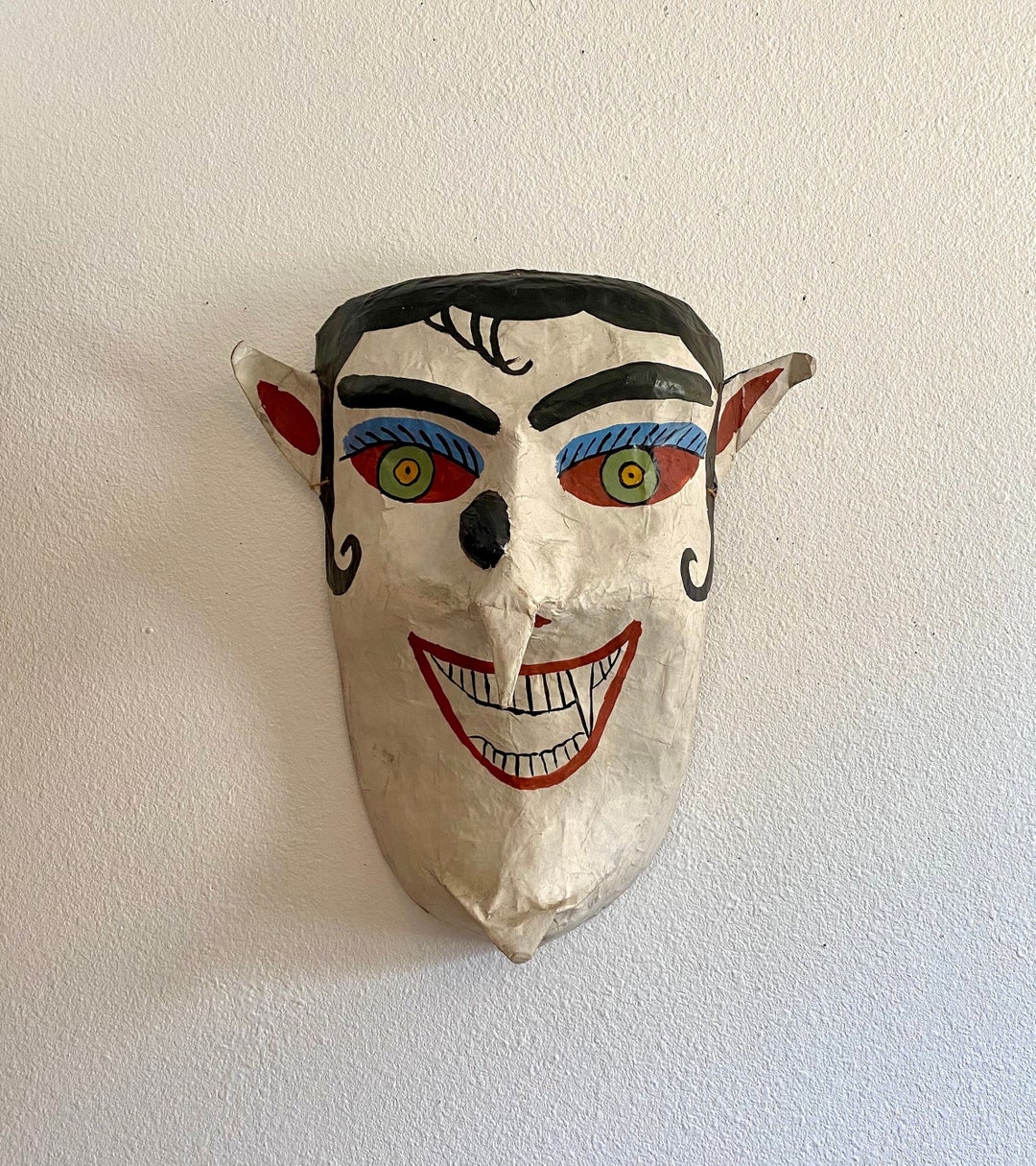 Guatemalan Giant Papiér Mache White Witch or Devil Mask - Etsy