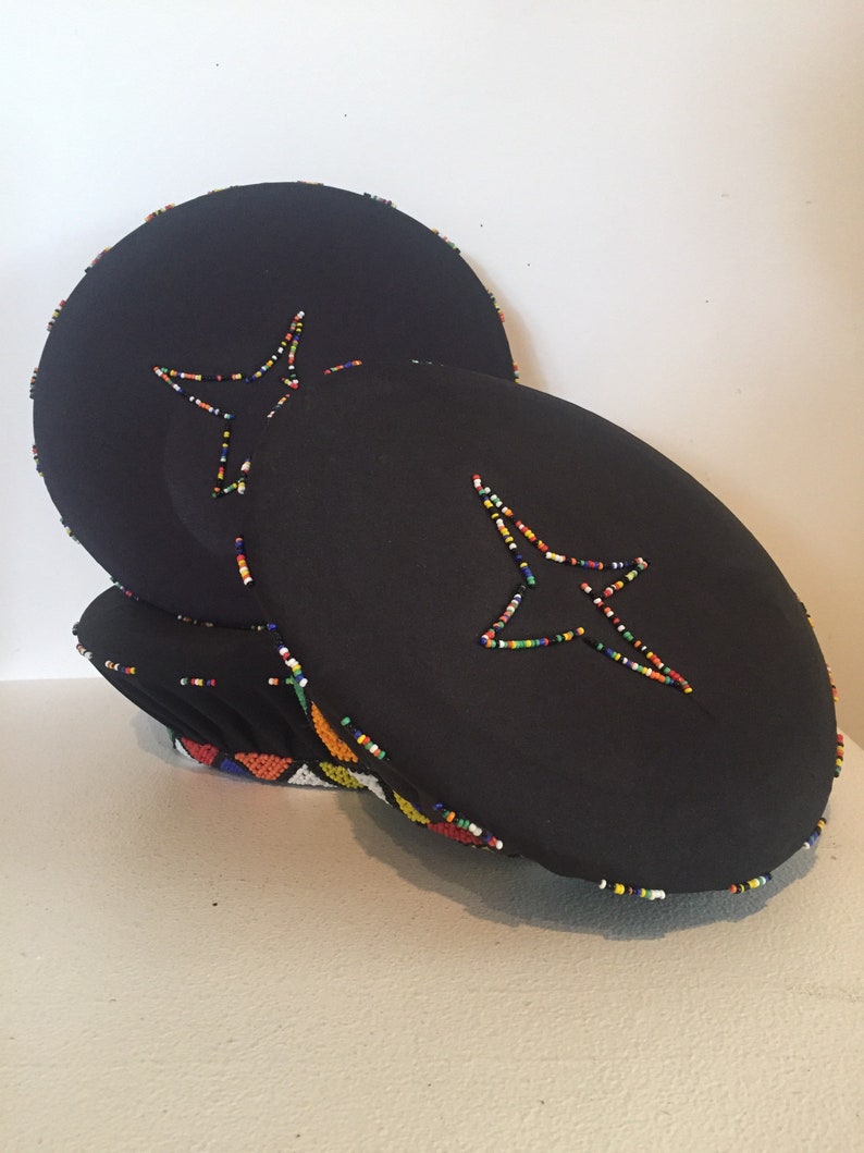 Zulu Handmade Beaded Isicholo Hat. - Etsy