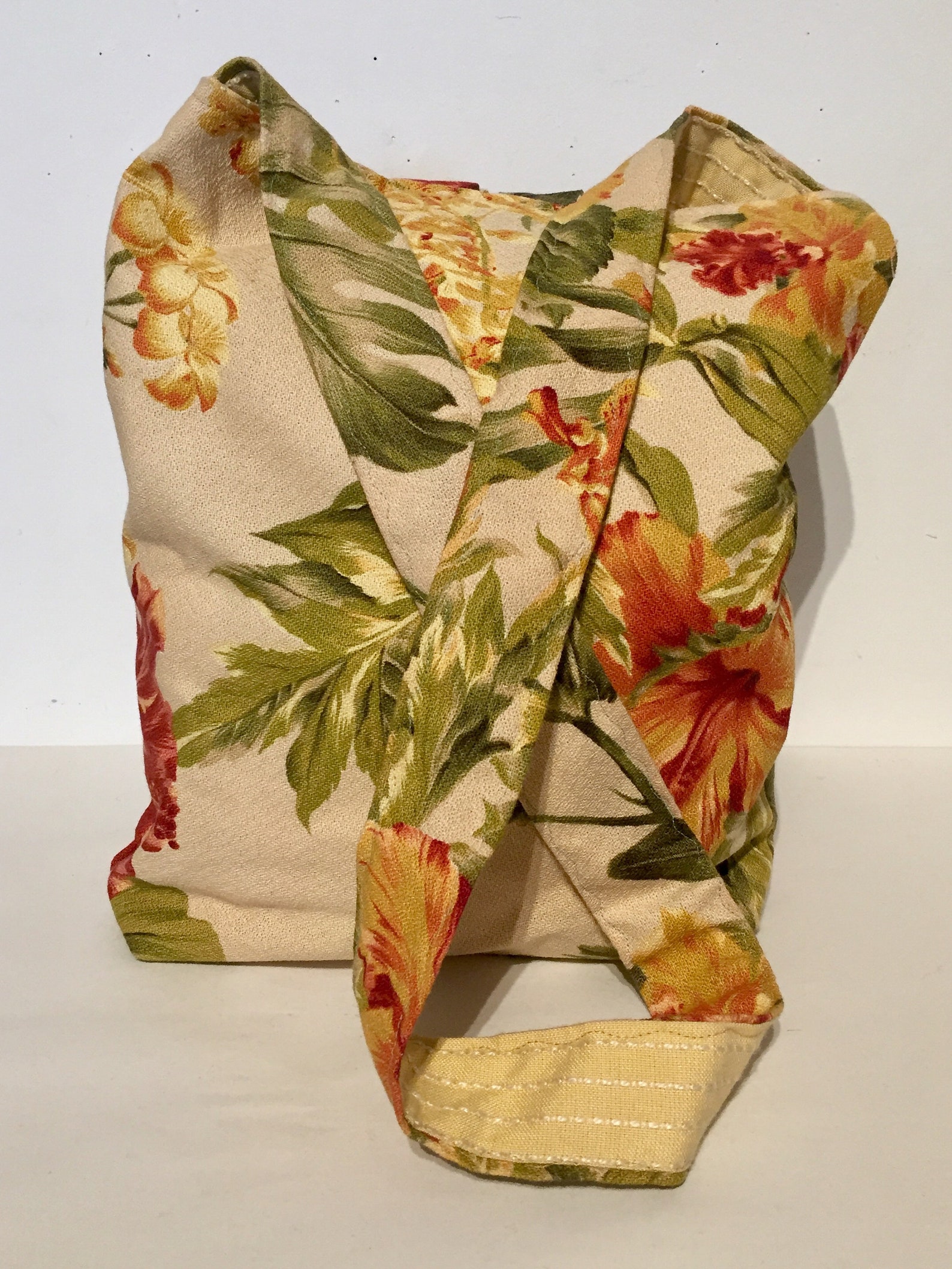 Vintage Drapery Fabric Bucket Bag - Etsy