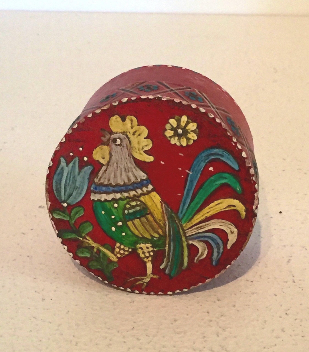 Painted Rooster Wooden Box - Etsy
