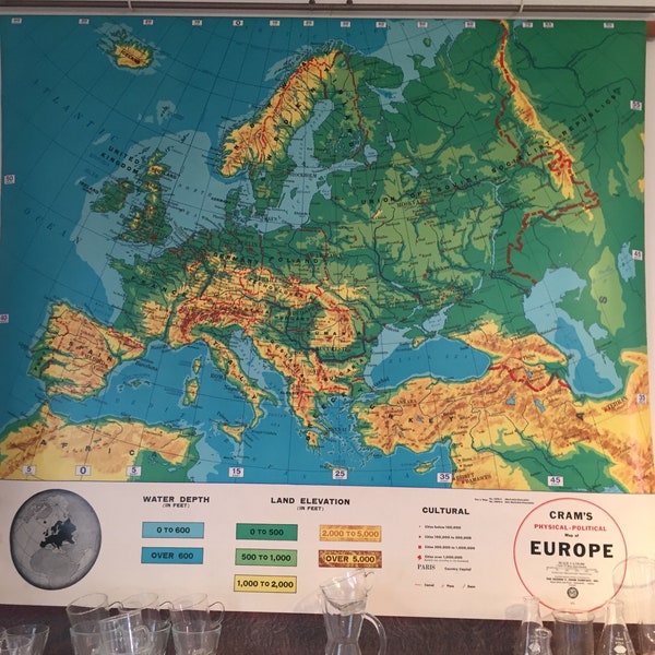 European Map for Classroom - Etsy