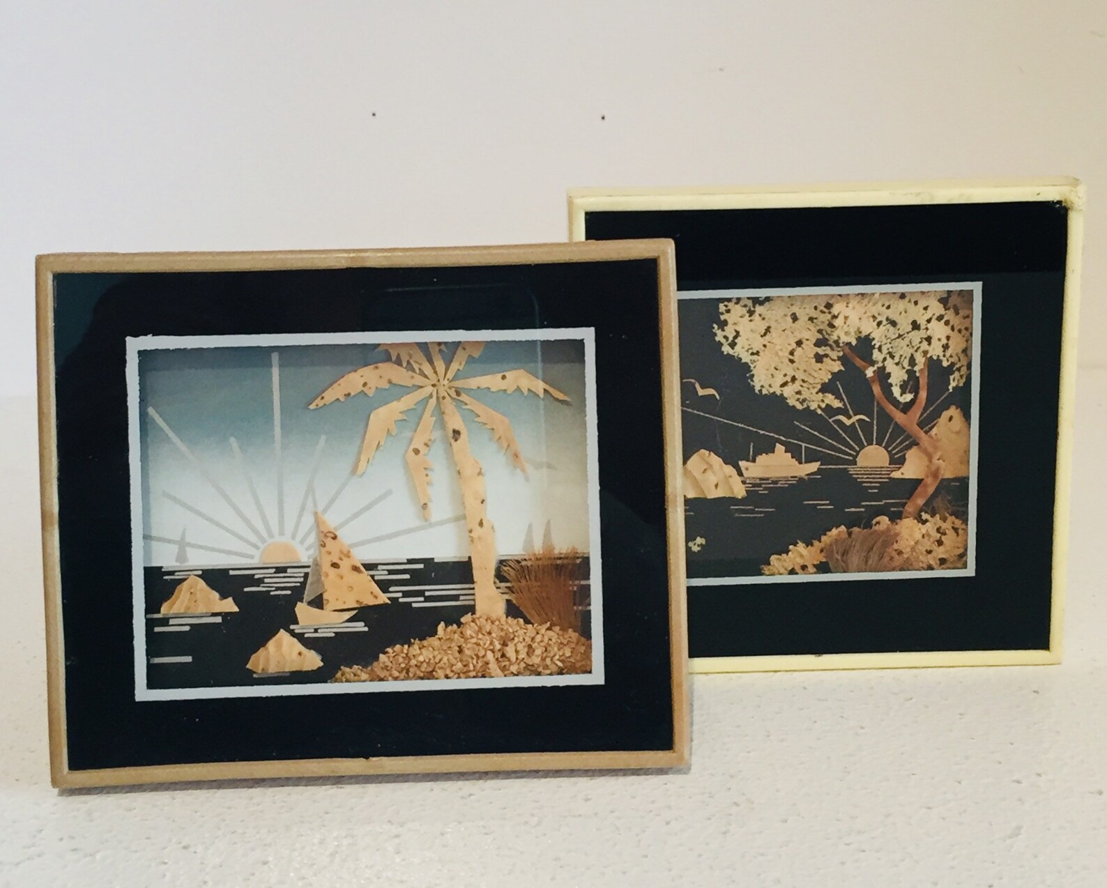 Japanese Cork Collage Art Painting - Etsy Australia