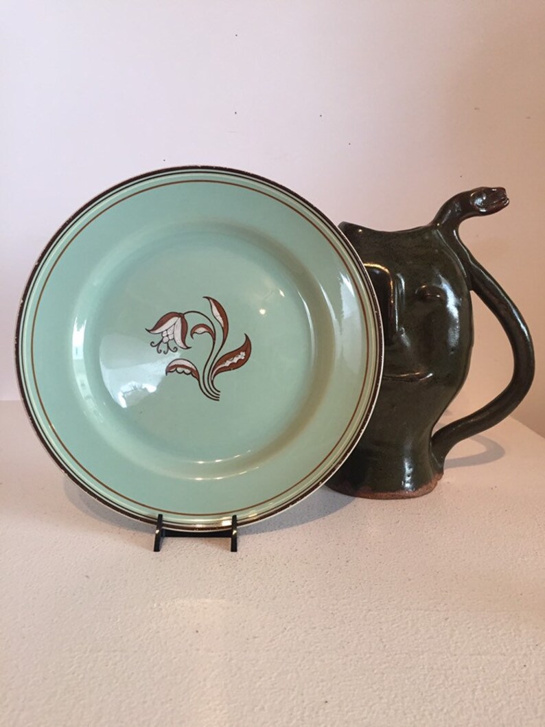 Frederick Lunning 1950s Celadon Plates Set/2 | Etsy