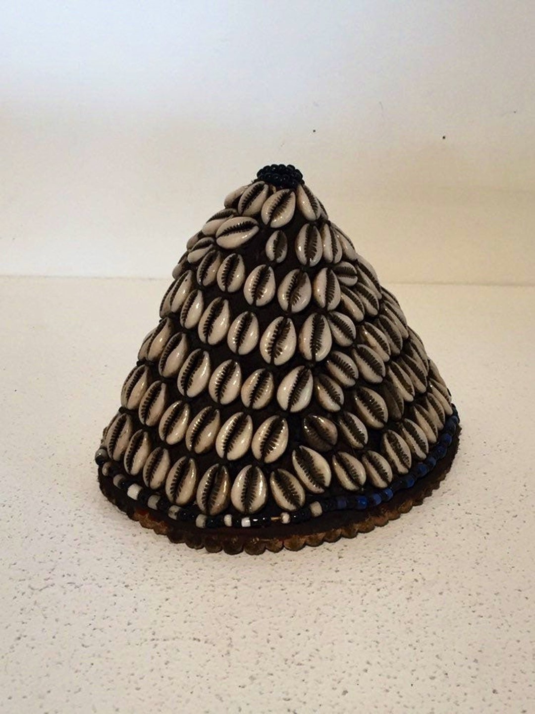 African Kuba Tribe Bead and Cowrie Shell Hat or Laket - Etsy