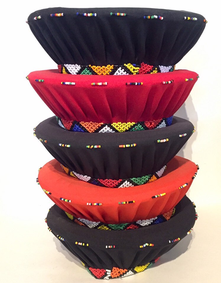 Zulu Handmade Beaded Isicholo Hat. - Etsy