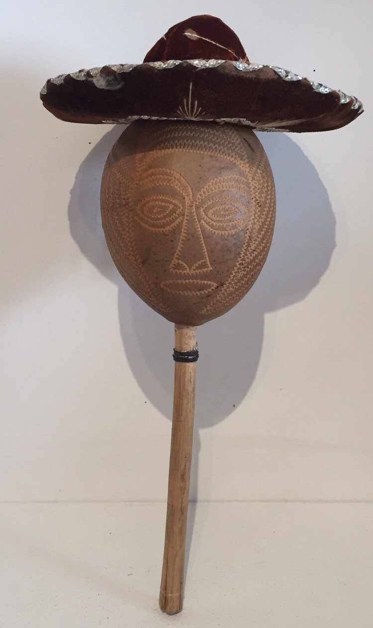 Peruvian Gourd Maraca Hand Carved - Etsy