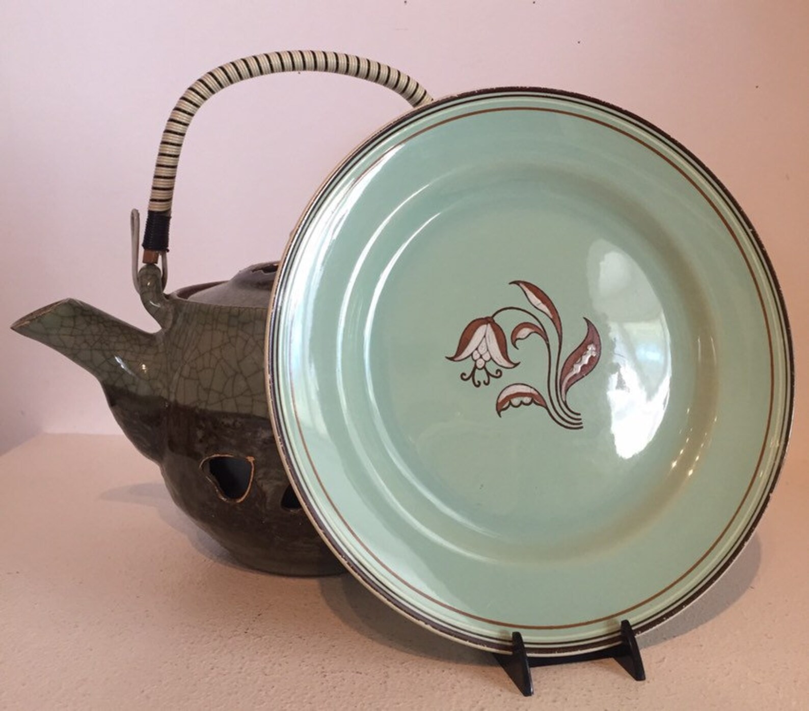 Frederick Lunning 1950s Celadon Plates Set/2 | Etsy