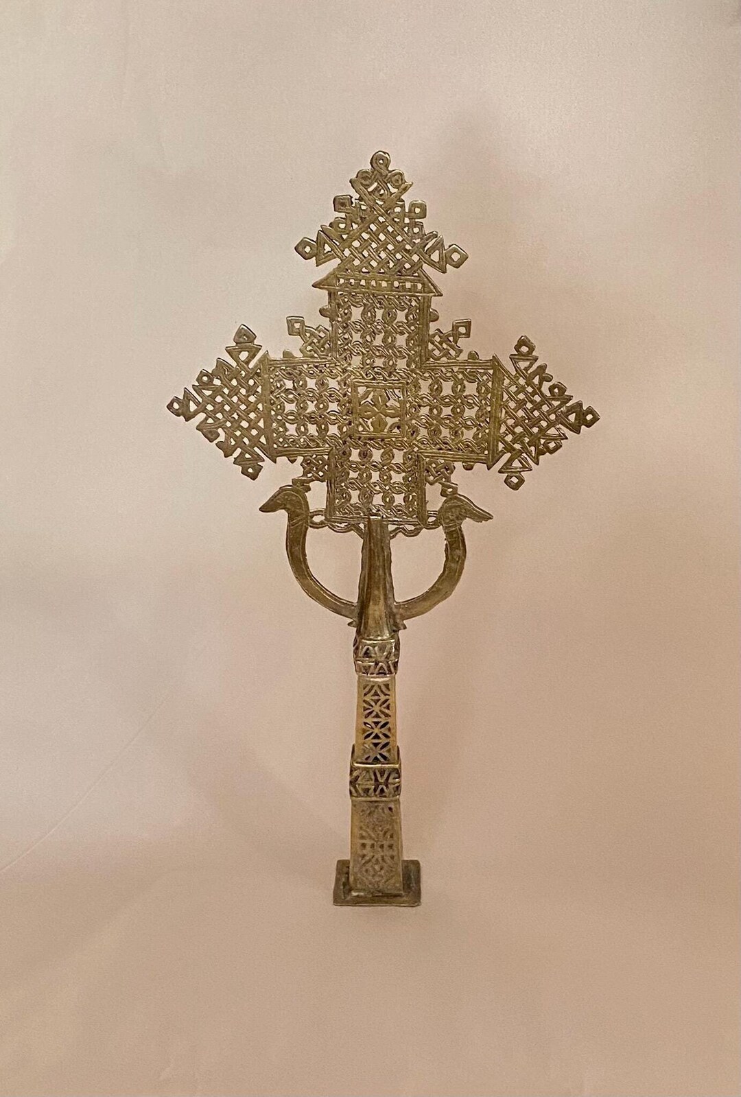 Ethiopian Coptic Axum Processional Cross W/handmade Stand - Etsy