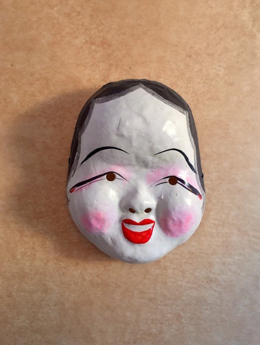 Japanese Papiér Maché Dance Mask - Etsy