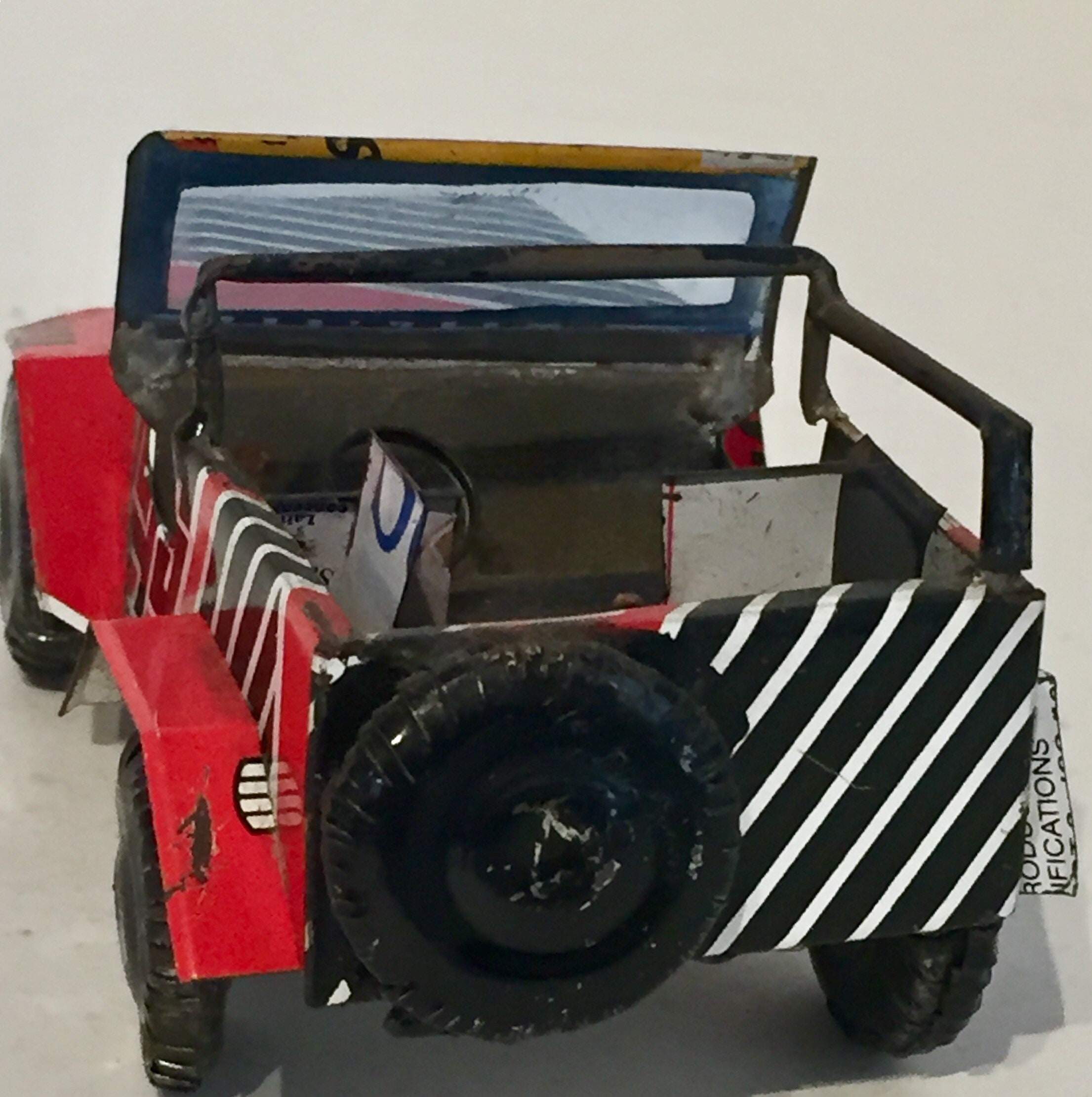 Madagascar Recycled Metal Folkart Jeep - Etsy