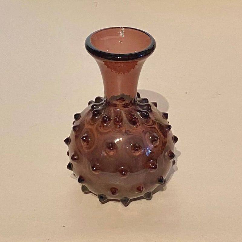 Purple Glass Empoli Vase - Etsy