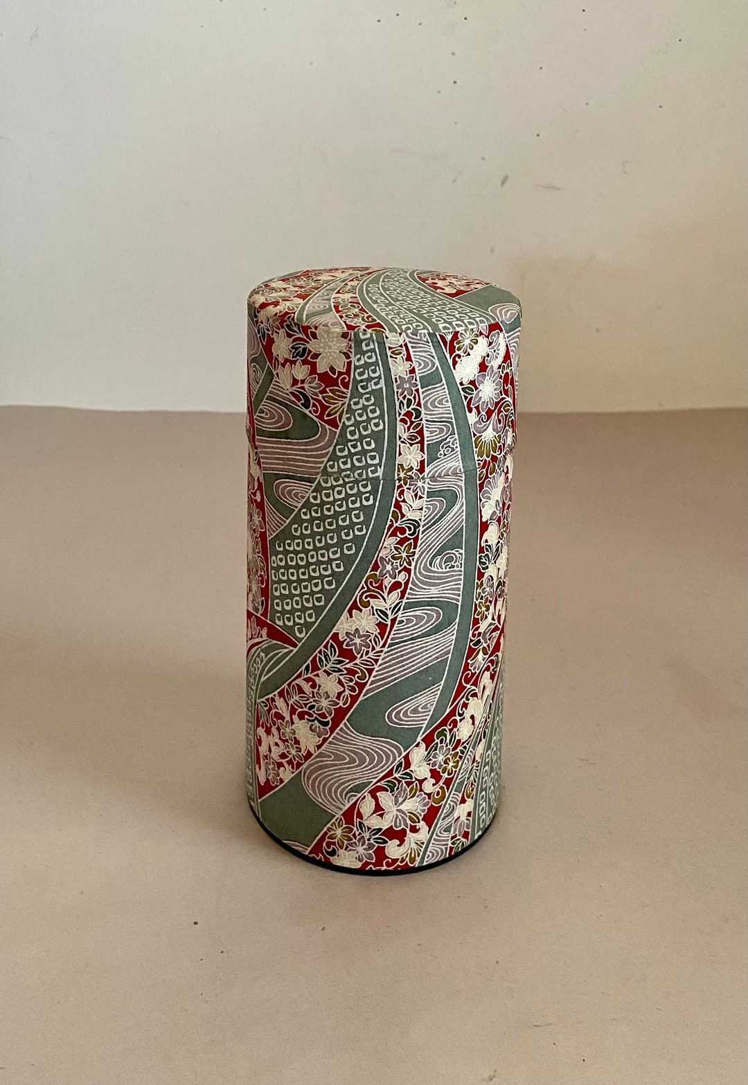Japanese Washi Paper Tea Canister - Etsy