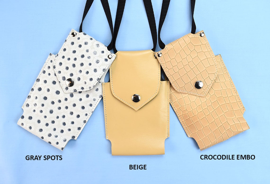 Pochette de téléphone personnalisée 100% cuir / Cadeau pour | Etsy