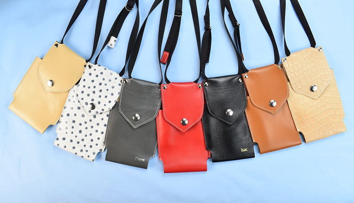 Pochette de téléphone personnalisée 100% cuir / Cadeau pour | Etsy