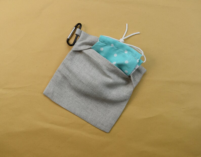 Linen Face Mask Pouch / Face Mask Case / Mask Bag - Etsy