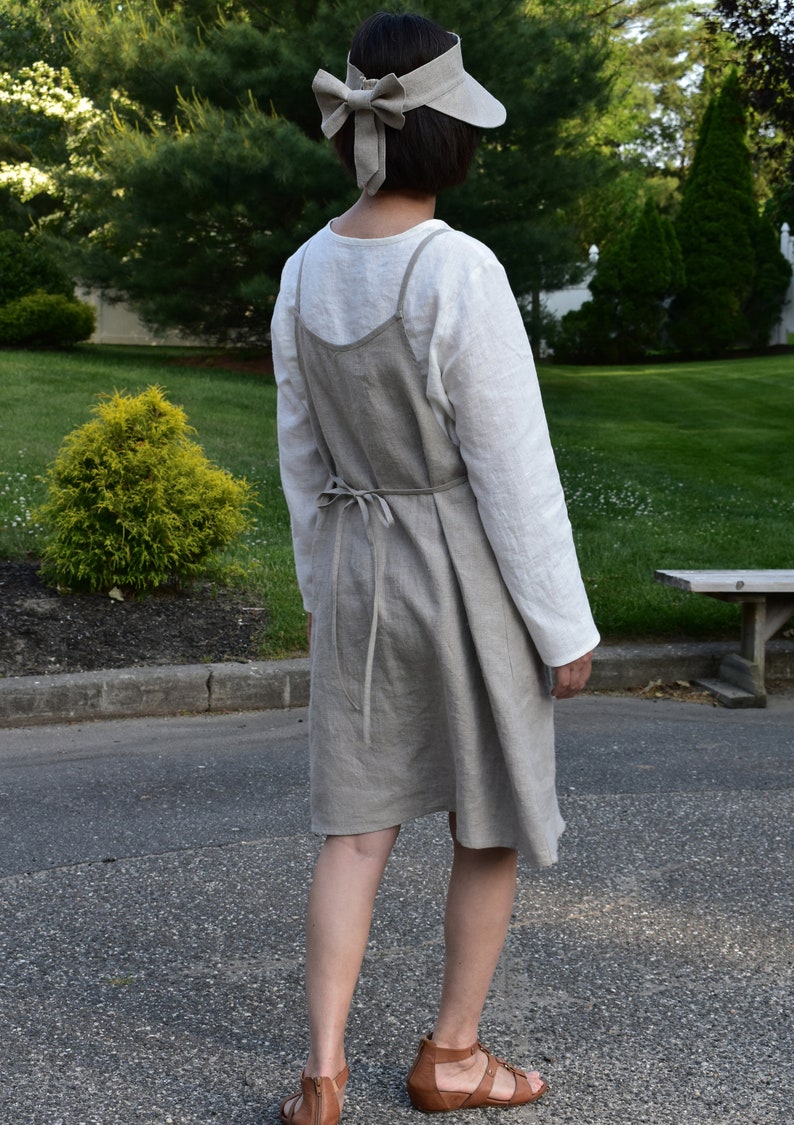 Linen Apron Dress/ Linen Pin-tucks Dress/ Pinafore Linen - Etsy