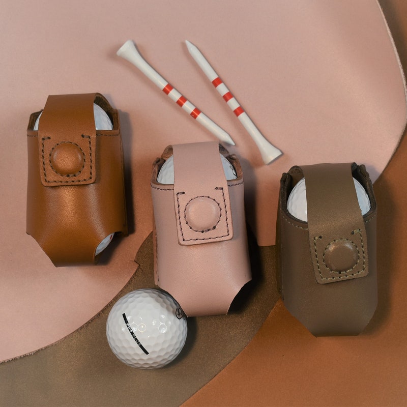 Golf Ball Leather Pouch - Etsy