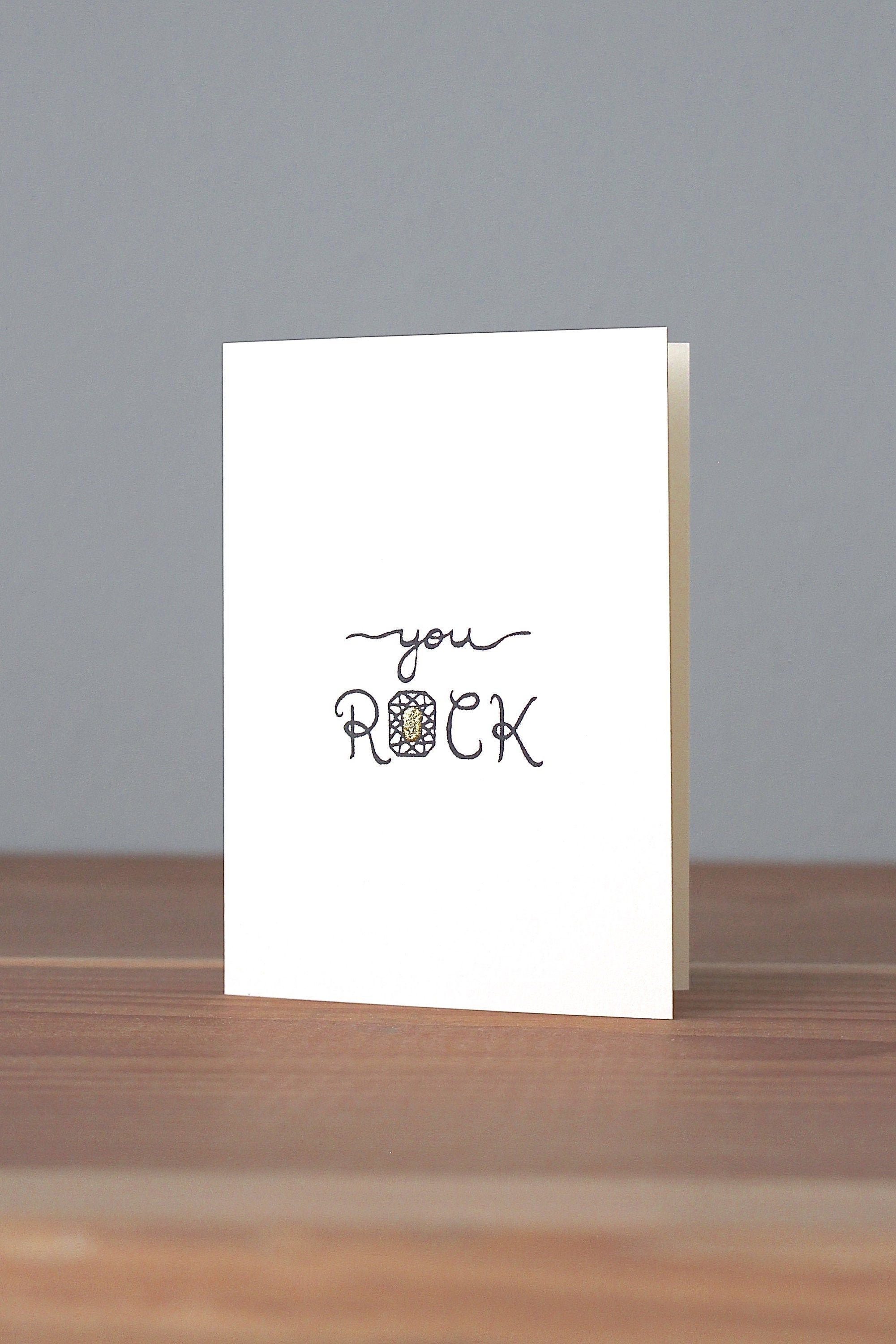 You Rock Card Thank You Diamond Card With Diamond Card With - Etsy ...