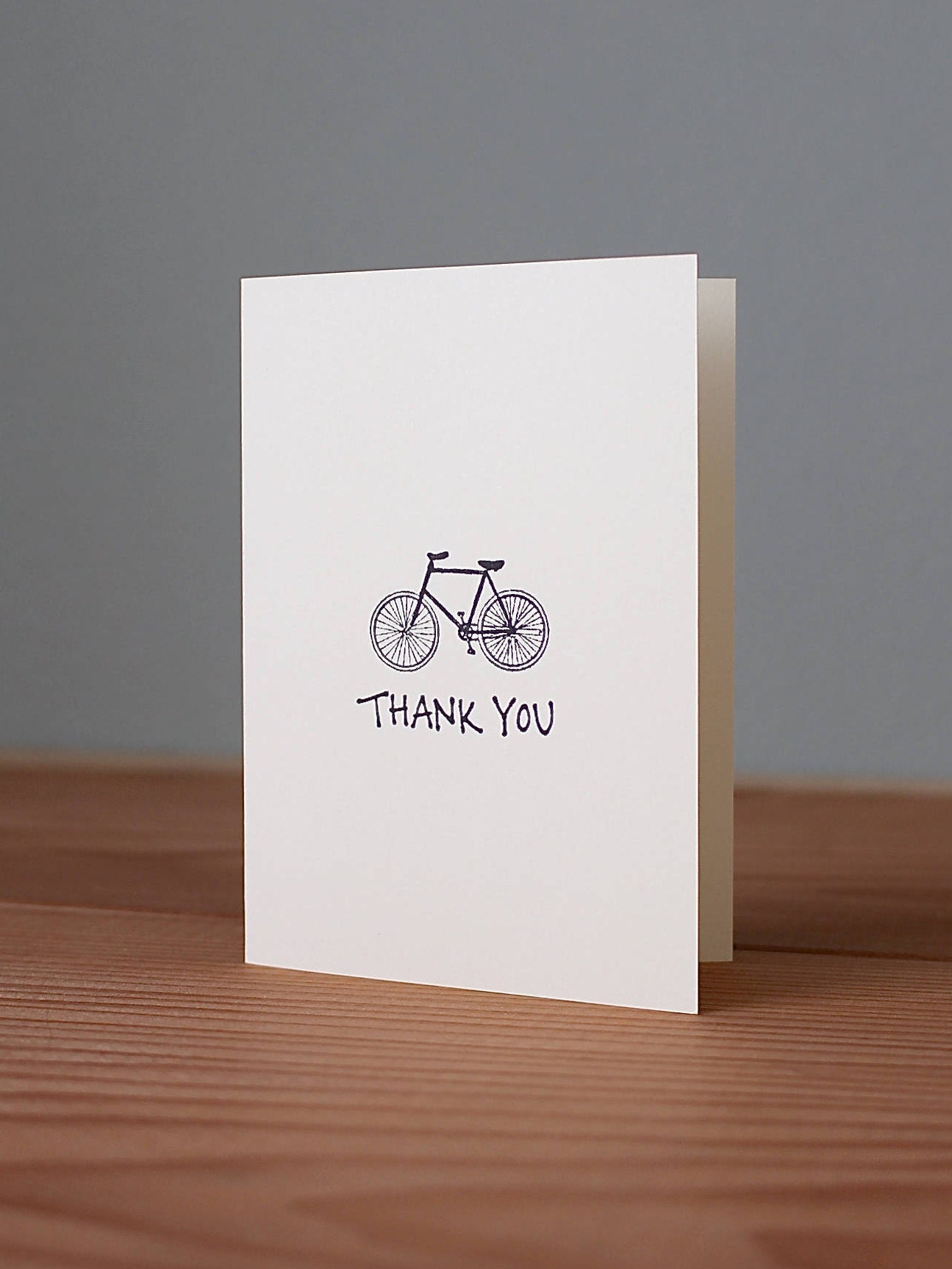 Bicycle Thank You Card, Card With Bike, Bike Cards, Cards for Cyclists ...