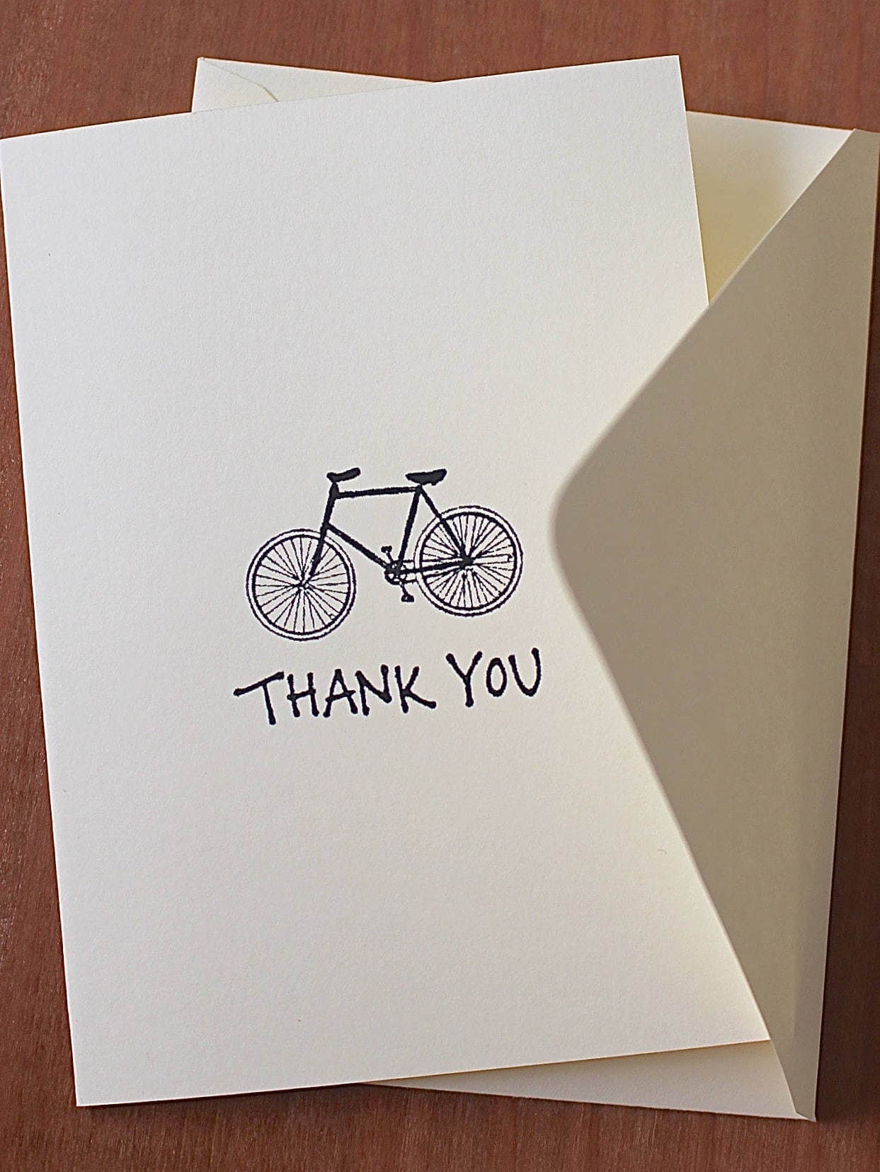 Bicycle Thank You Card Card With Bike Bike Cards Cards for - Etsy