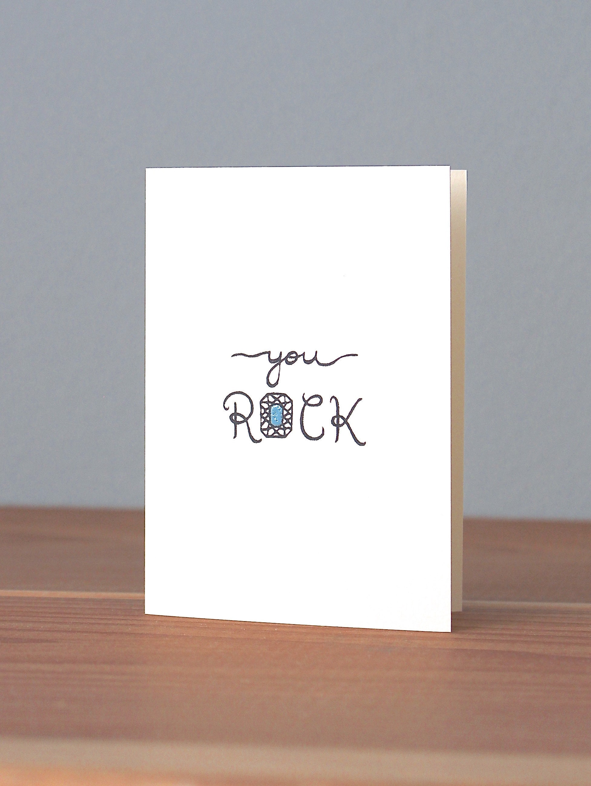 You Rock Card Thank You Diamond Card With Diamond Card With - Etsy ...