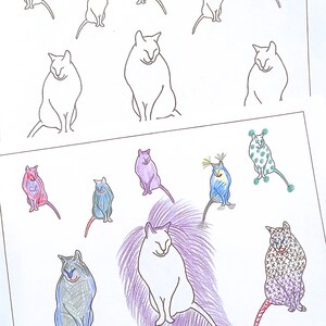 Printable Colouring Placemat, Cat Colouring Picture, Coloring Activity ...