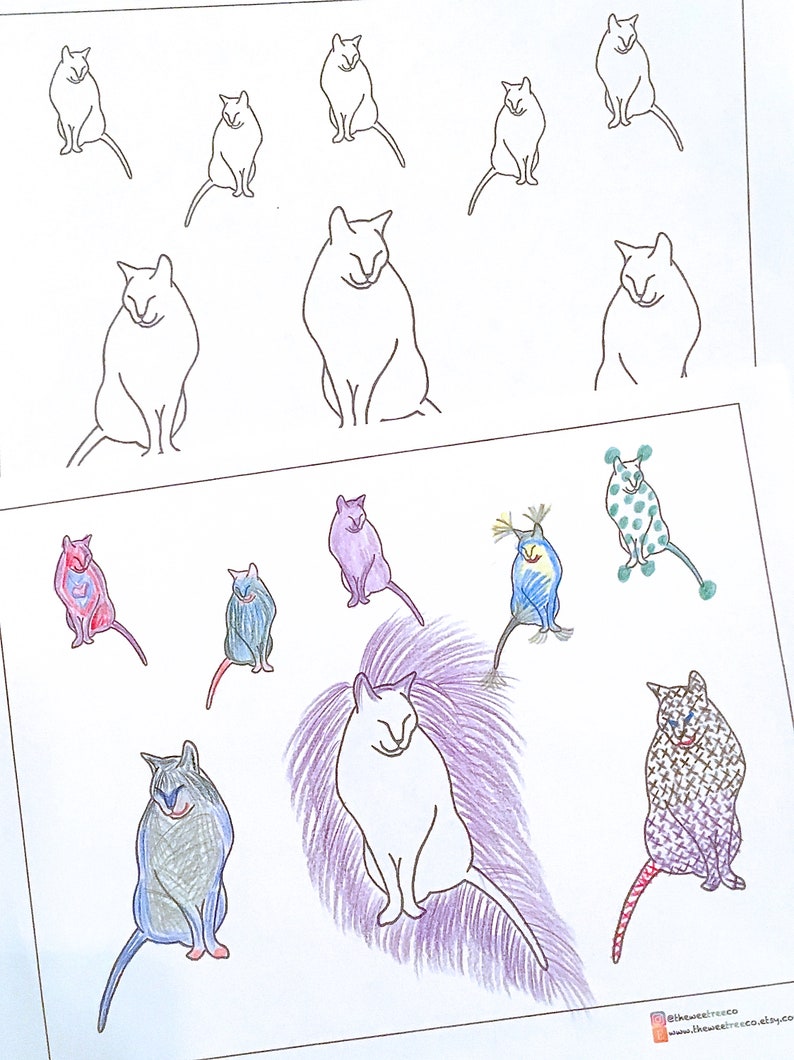 Printable Colouring Placemat, Cat Colouring Picture, Coloring Activity ...