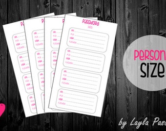 Filofax Personal Size Books Tracker 2 Insert Pages Cute - Etsy