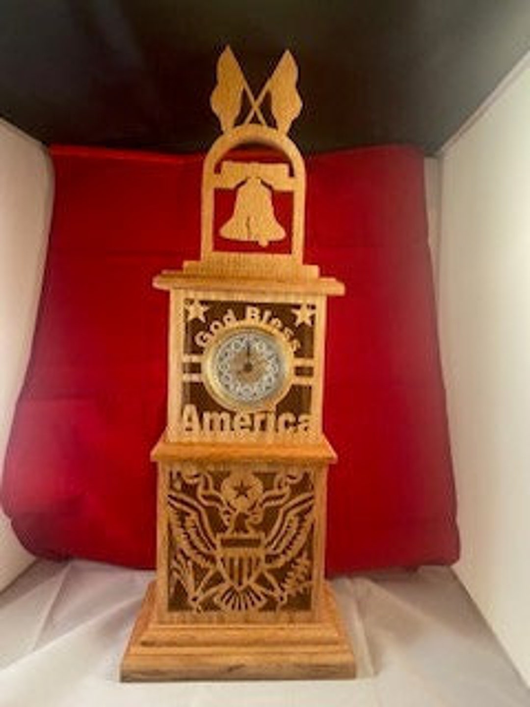 Patriot Clock Pattern by Steve Good. Liberty Bell Clock. Red Oak Clock ...