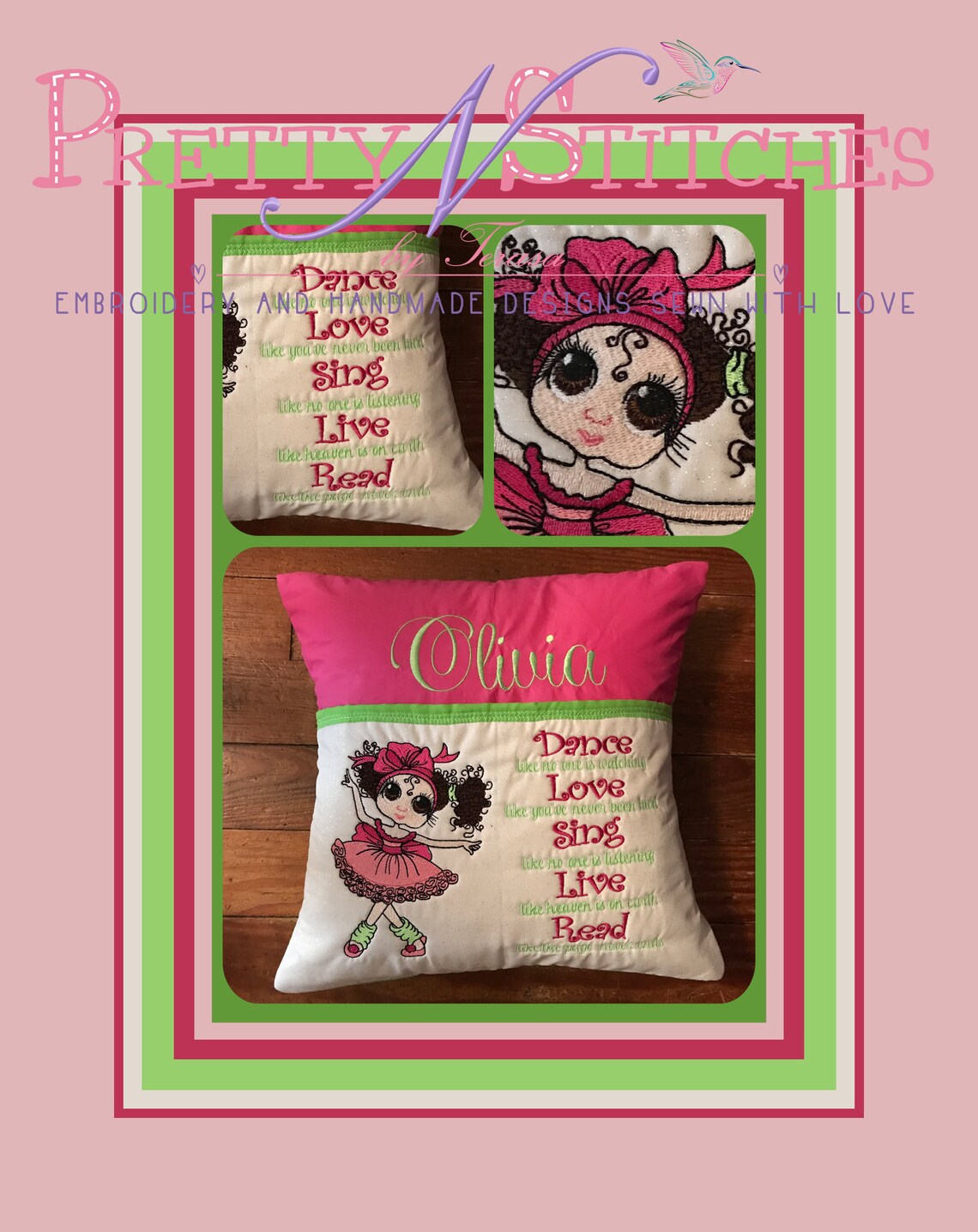 Little Dancer Embroiderydesign Approximate Size Include - Etsy