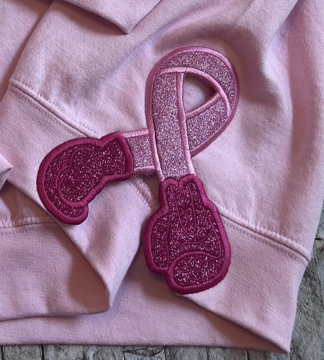 Digital Embroidery File: Awareness Boxing Glove Ribbon Applique Design ...