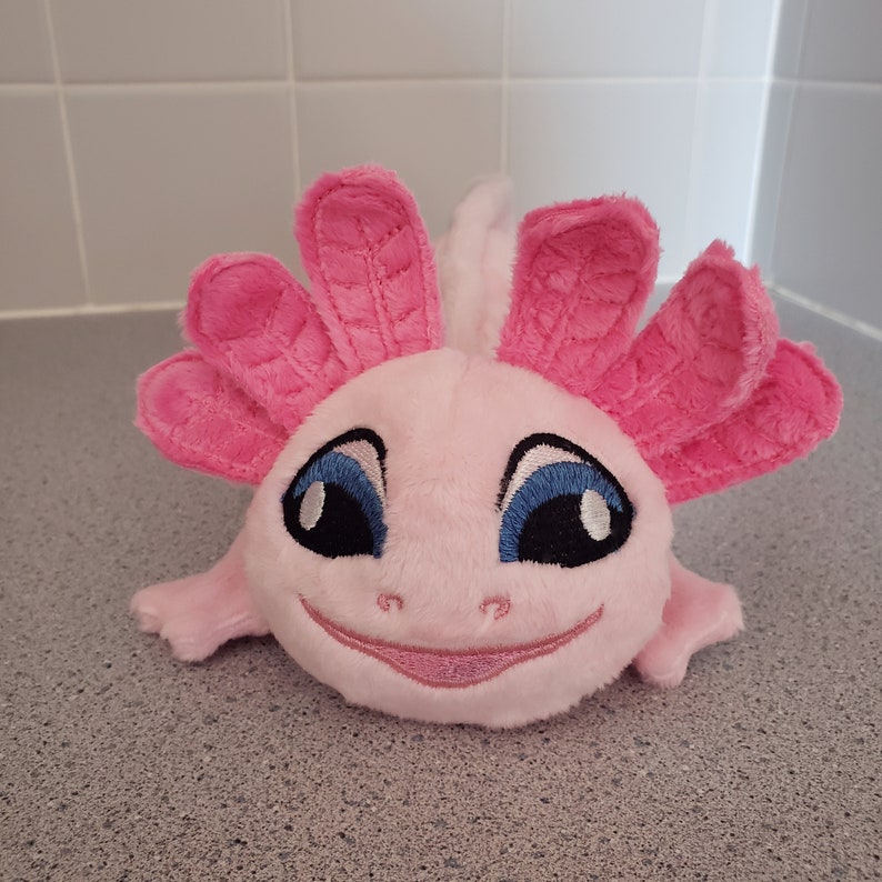 In the Hoop Axolotl Stuffie Includes 4 Sizes 5X7 6X10 7X12 - Etsy